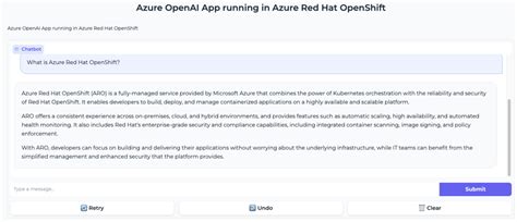 Gitops In Action Building And Deploying Ai Chatbots On Azure Red Hat Openshift With Azure Openai
