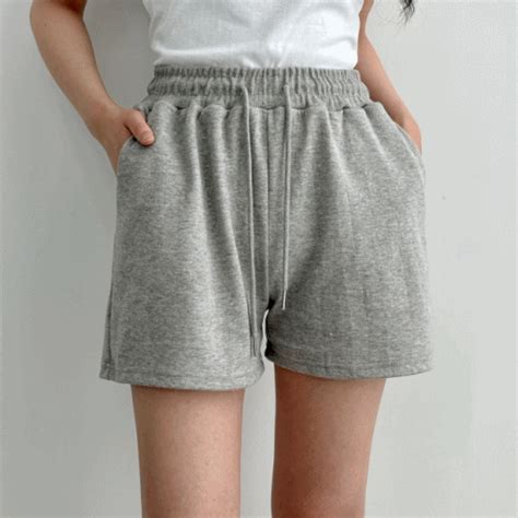 [1 1할인 허리짱짱]베이직 코튼 특양면 밴딩 스트링 3부 추리닝 트레이닝 숏팬츠 5color 에이블리