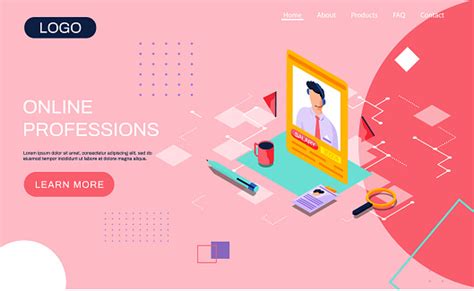 온라인 직업 방문 페이지 템플릿 프리랜서를위한 채용 회사 웹 사이트 인터페이스 객실 있음에 대한 스톡 벡터 아트 및 기타 이미지 객실 있음 검색 고용과 노동 Istock