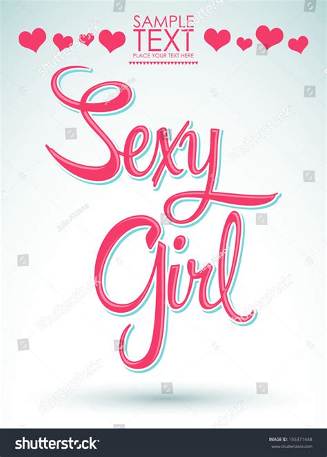 Sexy Girl Lettering Vector Stock Vector Royalty Free 155371448 Shutterstock
