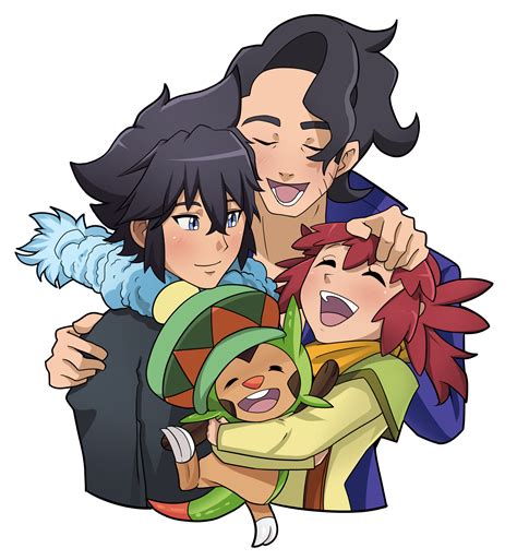 Owleeve Alain Pokemon Chespin Mairin Pokemon Professor Sycamore