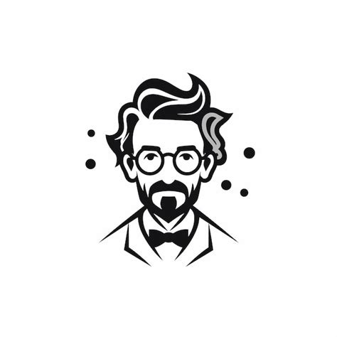 Premium Vector Flat Vector Of A Bearded Man Wearing Glasses In A