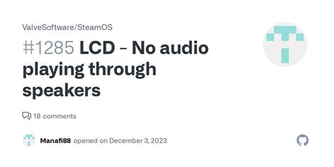 Lcd No Audio Playing Through Speakers · Issue 1285 · Valvesoftware