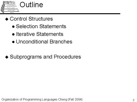 Cse 452 Programming Languages Control Flow Outline U