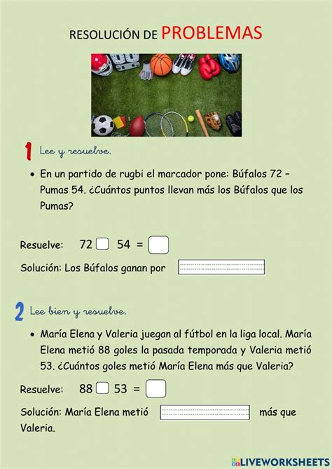 Resolución De Problemas Online Exercise For 2º De Primaria Live