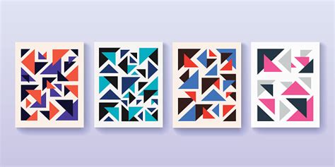 Tringle 형태와 기하학적 인 포스터의 집합입니다 다각형 요소 벡터 디자인 커버 0명에 대한 스톡 벡터 아트 및 기타 이미지 0명 개념 개념 기호 Istock