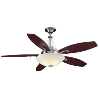 Hampton Bay Brookedale 60 In Brushed Nickel Ceiling Fan Ac418 Bn The