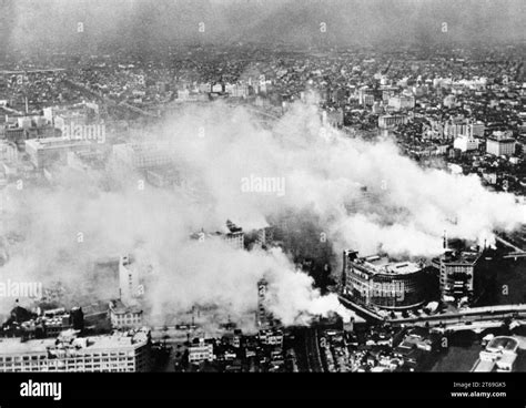 during an exercise to defend against air attacks smoke clouds are generated in tokyo to protect