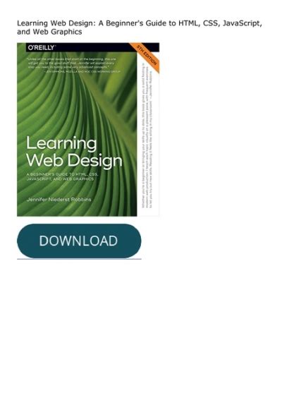 Download Book Pdf Learning Web Design A Beginners Guide To Html Css Javascript And Web Grap
