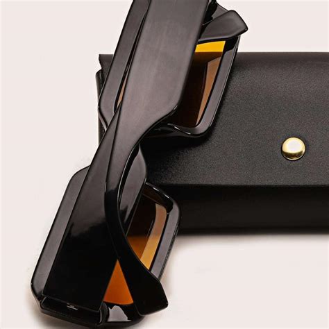 Tinted Lens Square Frame Glasses Depop