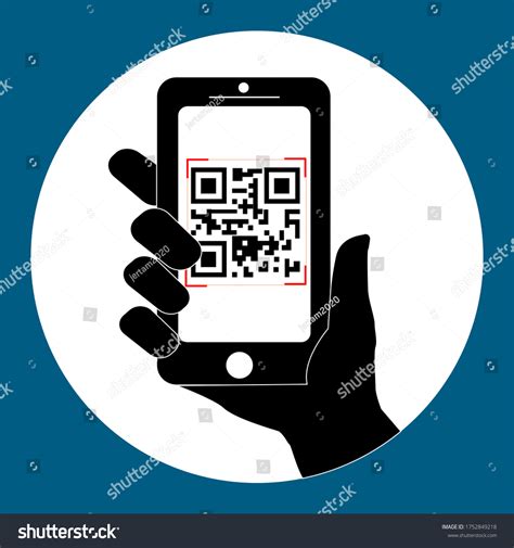 Scan Qr Code Mobile Phone Icon Stock Vector Royalty Free 1752849218 Shutterstock