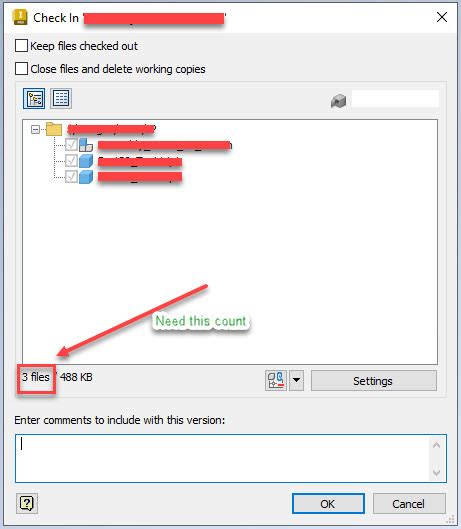 Is It Possible To Get Total Number Of File Count From Checkin Dialog