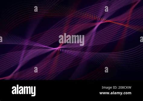 Seamless Vj Loop Animation With Abstract Digital Forms Made Of Detailed Dots On A Dark