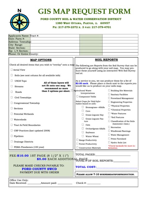 Ford County Swcd Gis Map Request Form Printable Pdf Download