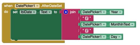 Using Timepicker And Datepicker For Entering Time And Date Information App Inventor 2 Learn