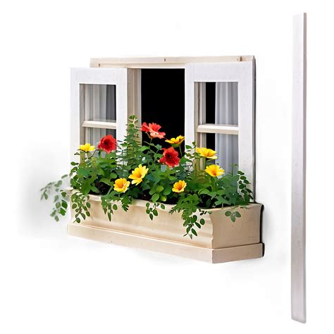 Download Window With Flower Box Png Wallpapers Com