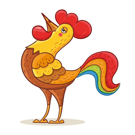 Premium Vector Cock Cartoon Vector Illustration Cartoon Rooster
