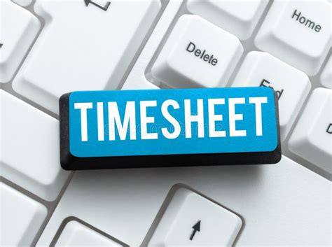 Text Caption Presenting Timesheet Internet Concept Graphical Representation Of Period Time On