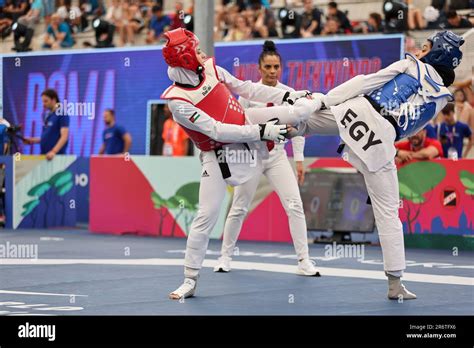 Foro Italico Rome Italy June 10 2023 Julyana Al Sadeq Jor Vs Aya Shehata Egy 67kg W