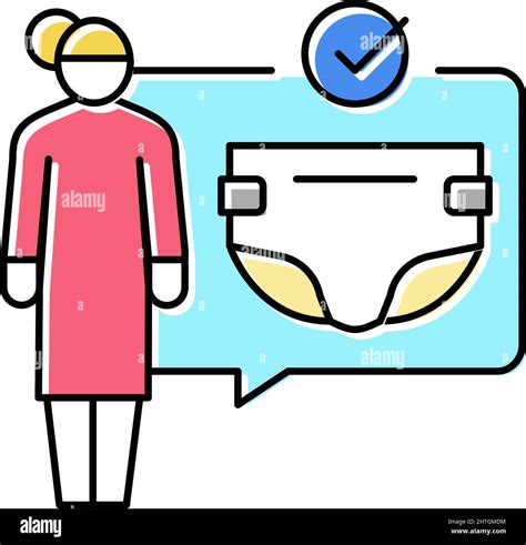 Changing Diapers Color Icon Vector Illustration Stock Vector Image Art Alamy