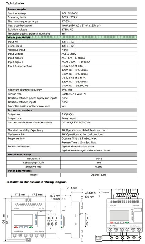 PR 18AC R Micro PLC CHINYOU ELECTRIC