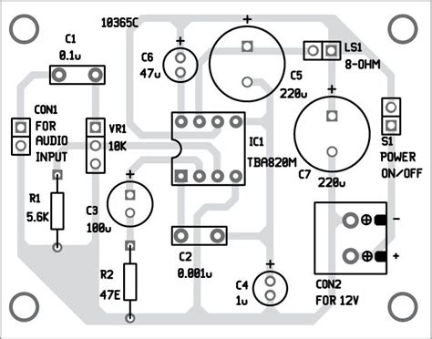 Two Watt Tba820m Af Amplifier Electronics Project