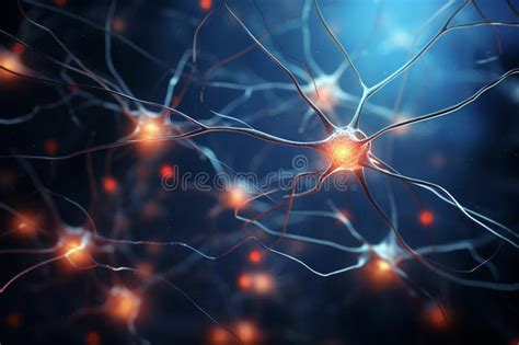 neurons in the brain neuron model stock illustration illustration of