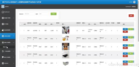 基于pythondjango的校园个人二手闲置物品换购平台的设计与开发系统基于python的校园二手交易平台 Csdn博客