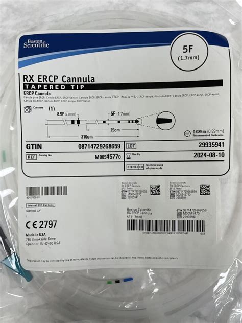 New BOSTON SCIENTIFIC 4577 RX ERCP Cannula Tapered Tip 5F Disposables General For Sale