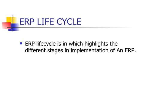 Implementation Life Cycle PPT