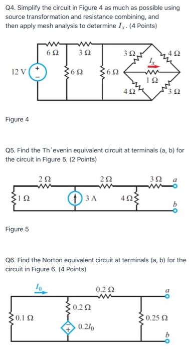 solved q4 simplify the circuit in figure 4 as much as