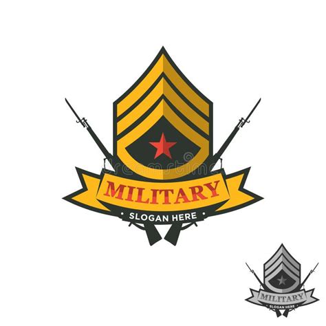 Military Badges Emblem And Army Patches Typography Stock Vector