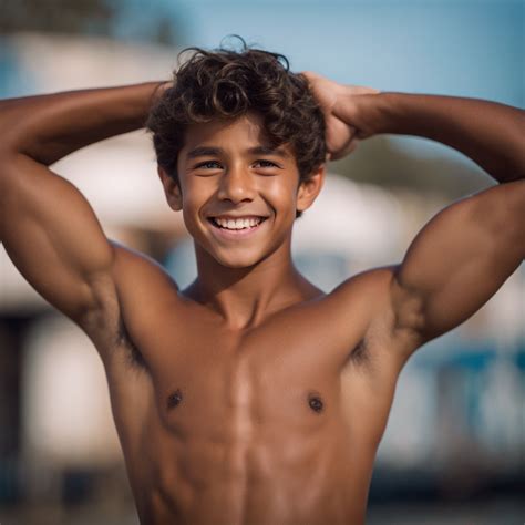 Shirtless Very Muscular 14 Year Old Tanned Latino By Serapisto On