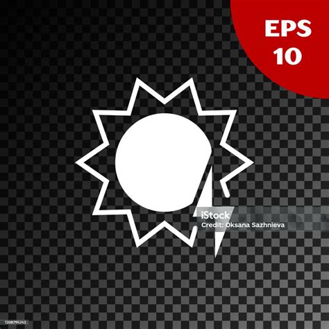 투명 한 어두운 배경에 격리 된 흰색 태양 에너지 패널 아이콘입니다 번개 기호와 태양입니다 벡터 일러스트레이션 0명에 대한 스톡 벡터 아트 및 기타 이미지 Istock