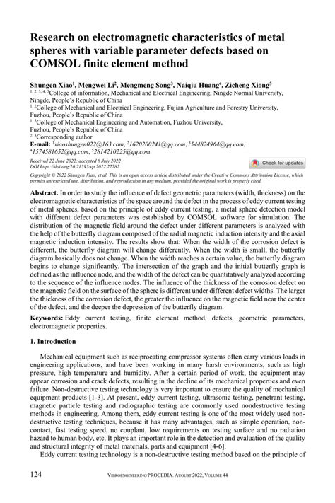 Pdf Research On Electromagnetic Characteristics Of Metal Spheres With