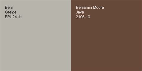 Behr Greige Vs Benjamin Moore Java Comparison
