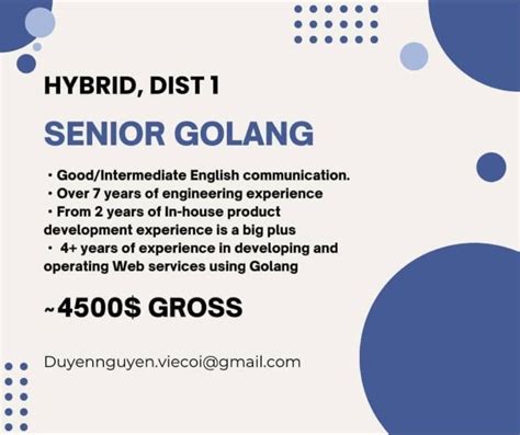 Duyen Nguyen On Linkedin Dist 1hybrid Senior Golang Developer