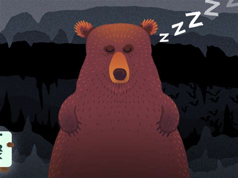 Hibernating Bear Cartoon