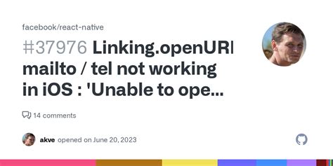 Linkingopenurl Mailto Tel Not Working In Ios Unable To Open Url · Issue 37976 · Facebook