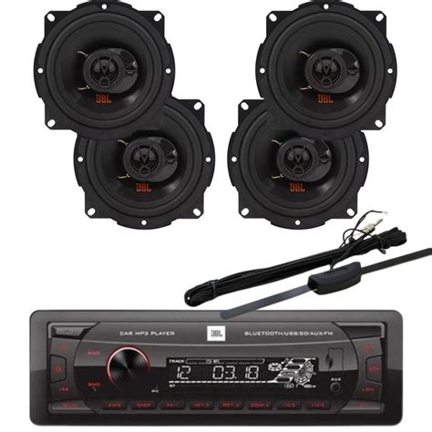 Rádio JBL Celebrity 100 BT/USB/SD/FM/Aux + 4 Alto Falantes JBL 5TRFX55 ...