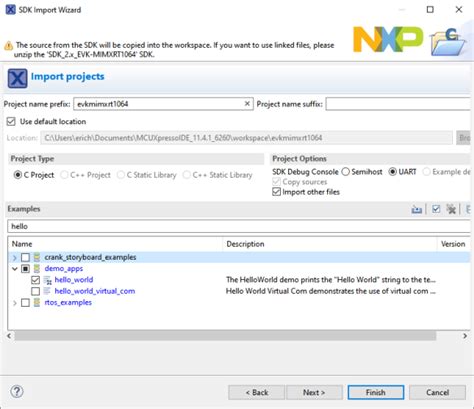 Importing Hello World Project Mcu On Eclipse