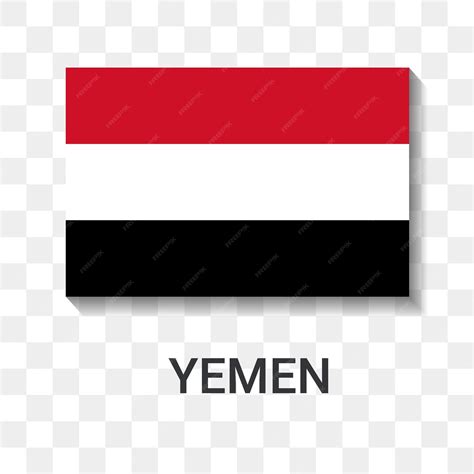 Premium Vector Flag Of Yemen Icon Vector Illustration