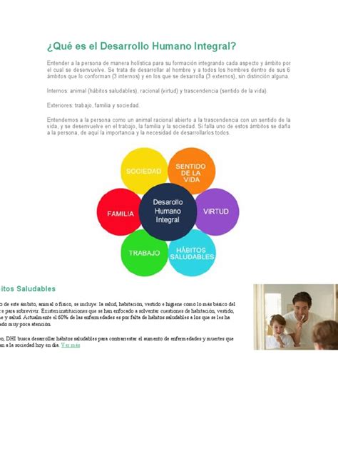 Qué Es El Desarrollo Humano Integral Pdf Amor Conceptos Psicologicos