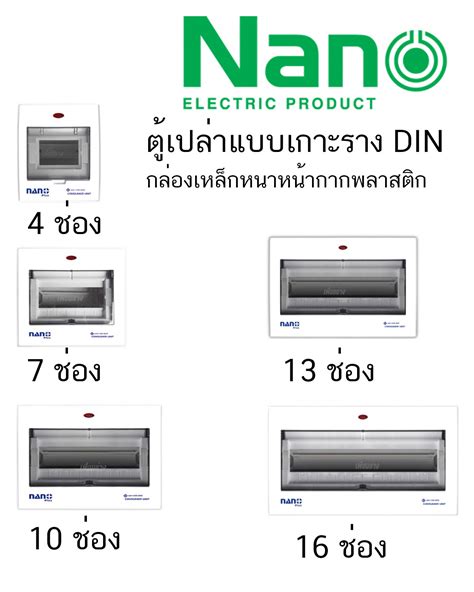 Nano ตู้เปล่า ตู้คอนซูมเมอร์ รุ่นเกาะราง กล่องไฟ ตู้ไฟ ตู้คอมบายเนอร์ ตู้โหลด ตู้ควบคุมไฟ Nano
