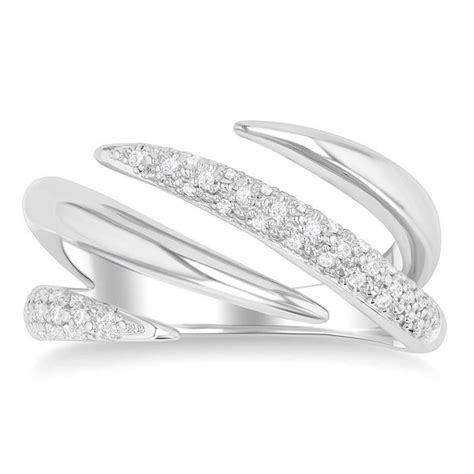 Sterling Silver Bypass Diamond Ring Jewelers Touch