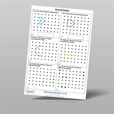 Year 2 Draw 2d Shapes Varied Fluency Resource Classroom Secrets