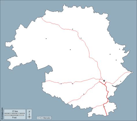 珀斯 金罗斯 免费地图 免费的空白地图 免费的轮廓地图 免费基地地图 大纲 主要城市 道路
