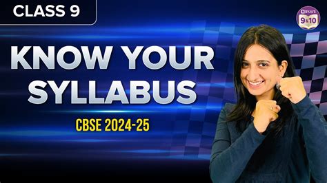 Know Your Syllabus Cbse 2024 25 Class 9 Youtube