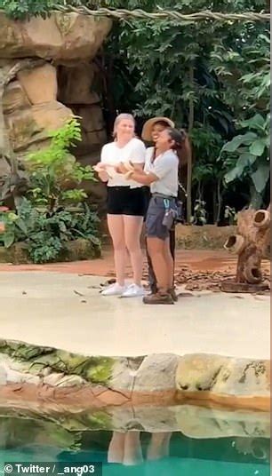 Terrified Woman Suffers Meltdown After Being Surprised By Giant Albino