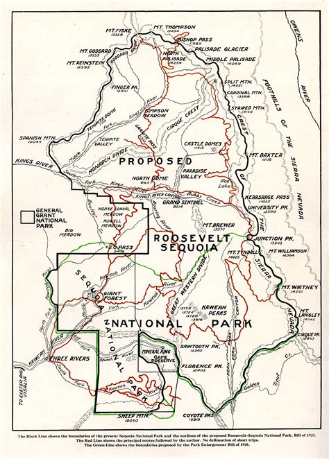Sequoia National Park California Map